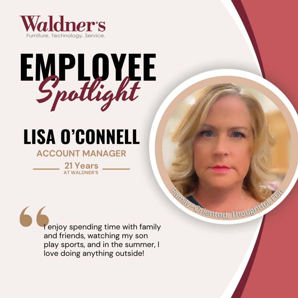 Employee Spotlight Series: Lisa O’Connell - Waldner’s Business Environments
